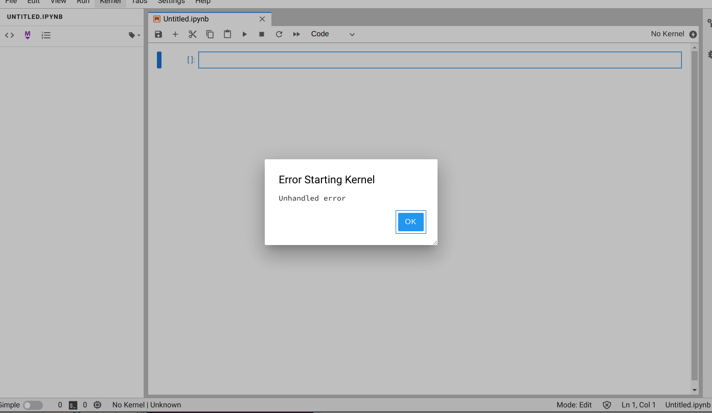 Starting Jupyterlab App Visual Interactive Computing