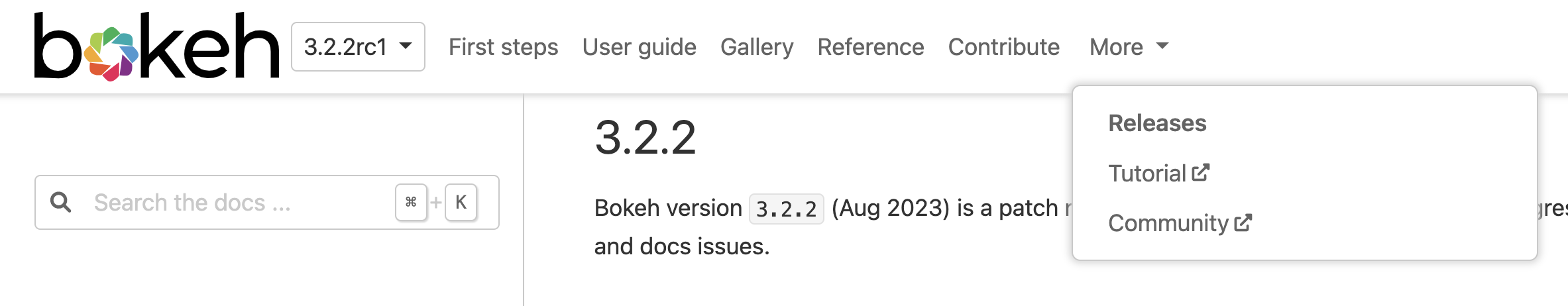 Restore Full Top Menu In Docs · Issue 13329 · Bokehbokeh · Github
