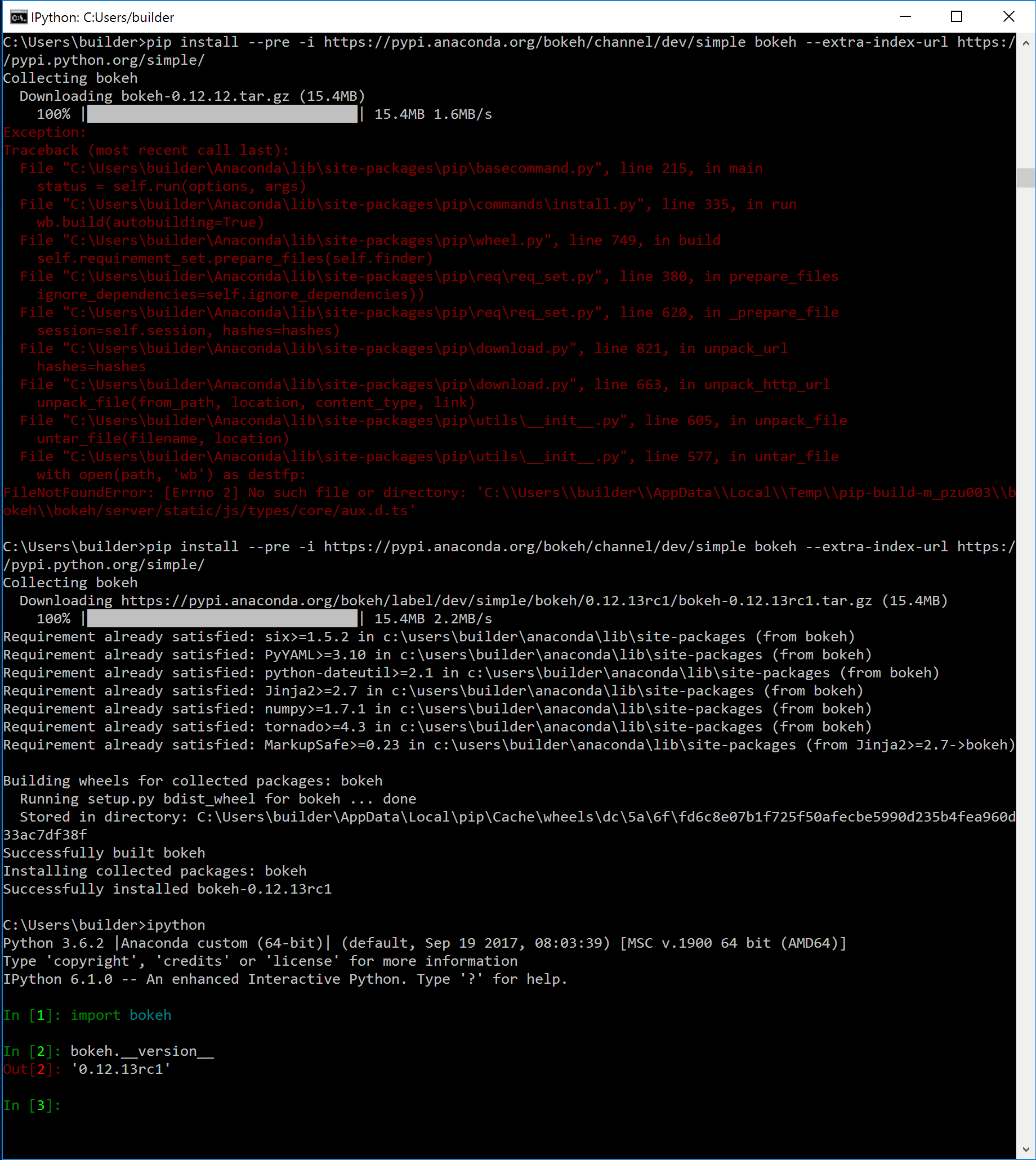 Windows install fails 0.12.12 · Issue #7283 · bokeh/bokeh · GitHub