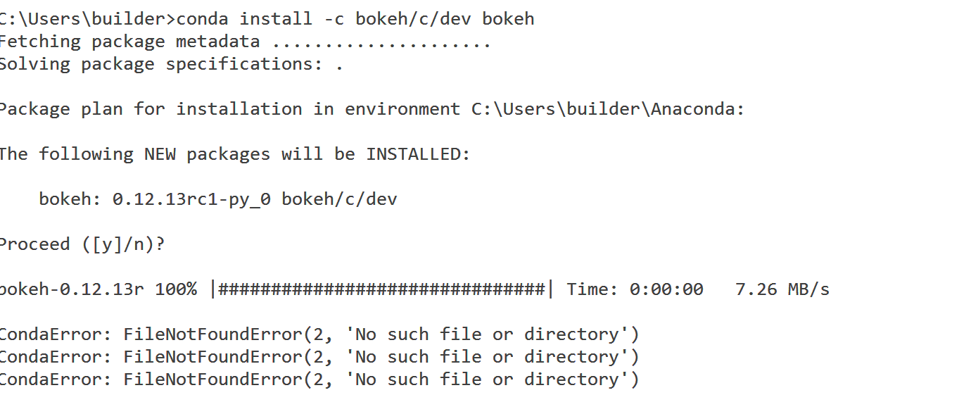 Windows Install Fails 01212 · Issue 7283 · Bokehbokeh · Github