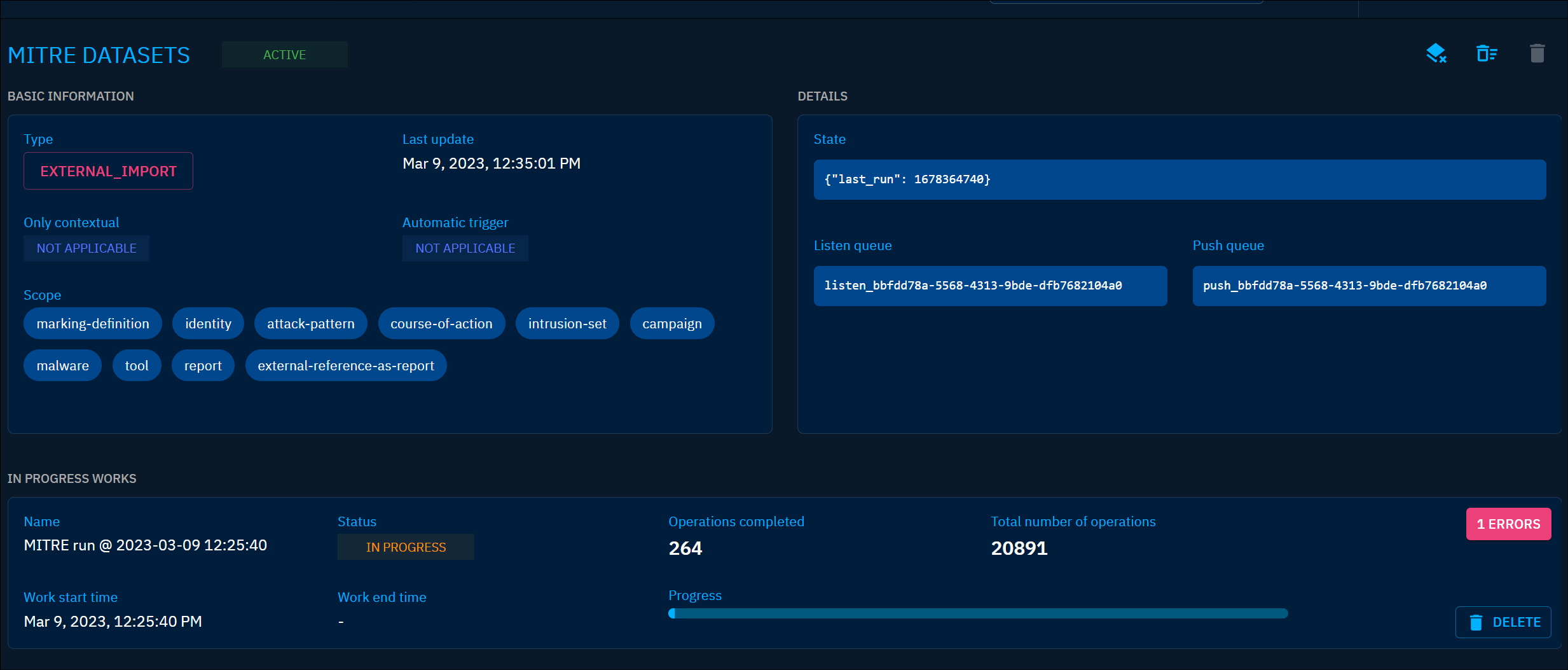 [MITRE] Mitre connector fails to create "The MITRE Corporation" entity with default connector ...