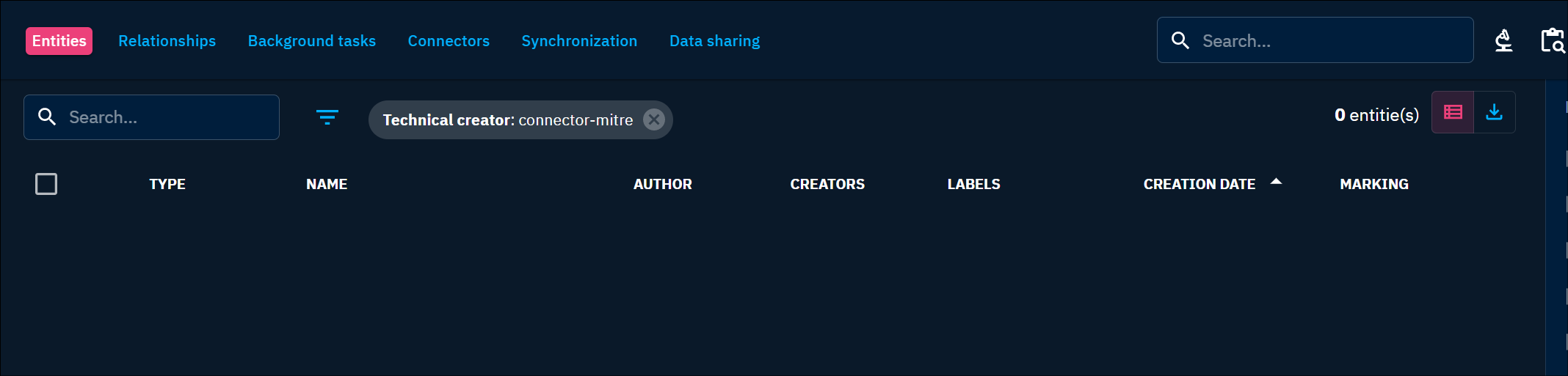 [MITRE] Mitre connector fails to create "The MITRE Corporation" entity with default connector ...
