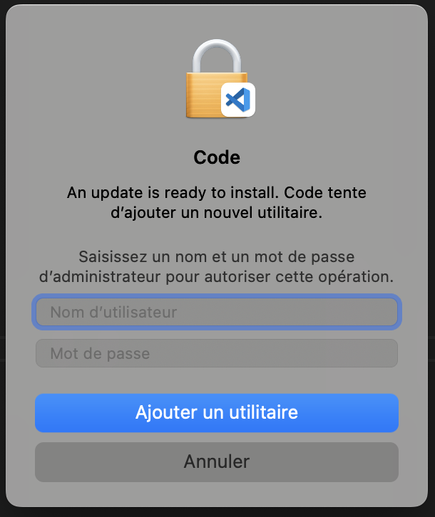 impossible to update VSCODE with standard user on Macos · Issue #175260 ...