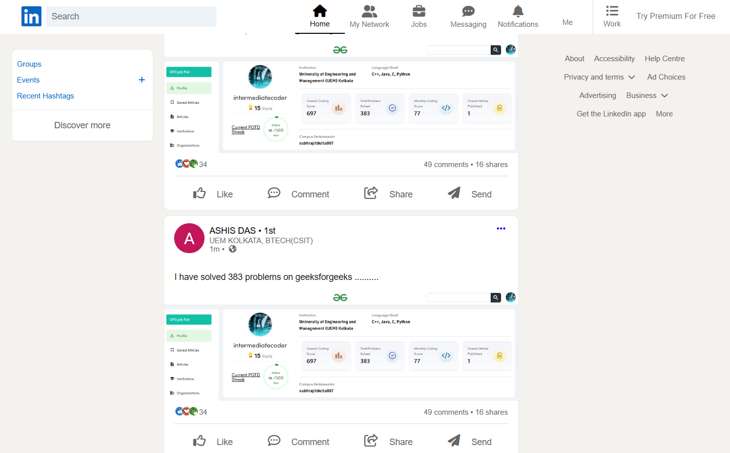 GitHub - ashis-hw/LINKEDIN-FEED-CLONE