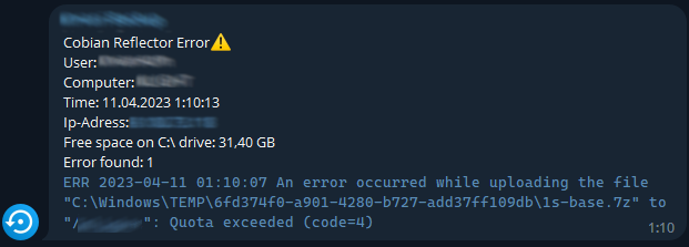 GitHub - e-gaydarzhi/Cobian_Reflector_Telegram