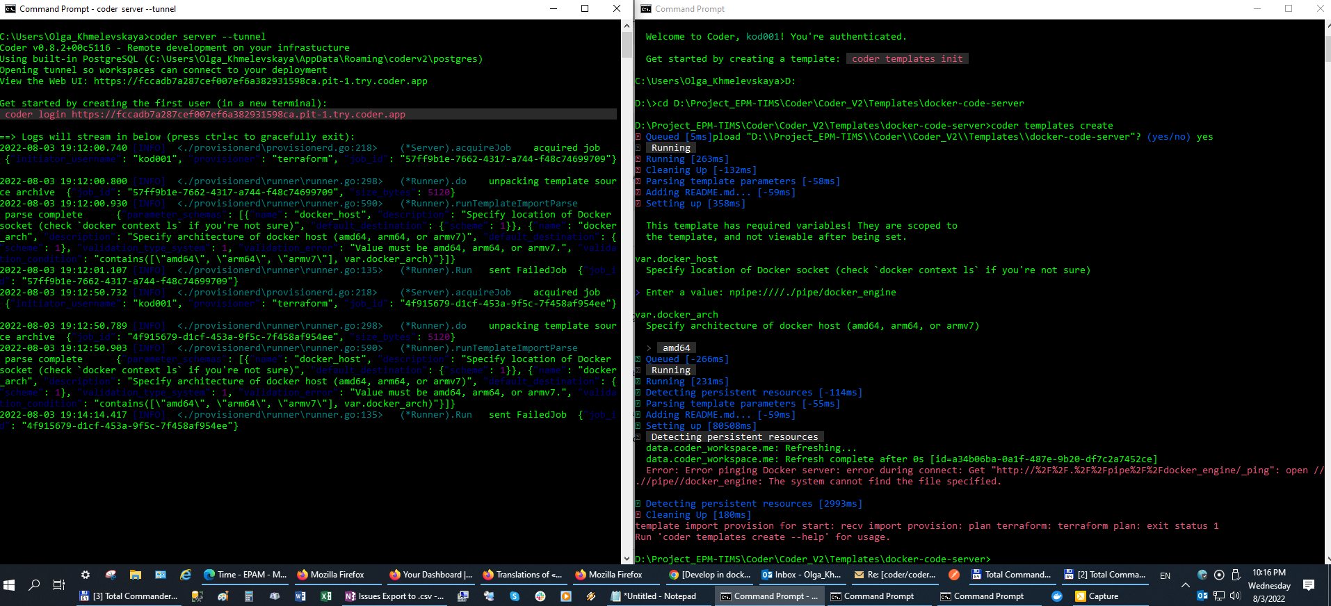 [Develop in docker-code-server][coder server --tunnel]: Error pinging Docker server · Issue ...