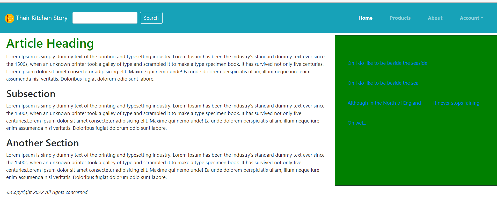 Bootstrap - Grid System - Containers - Article Webpage · akash-coded ...