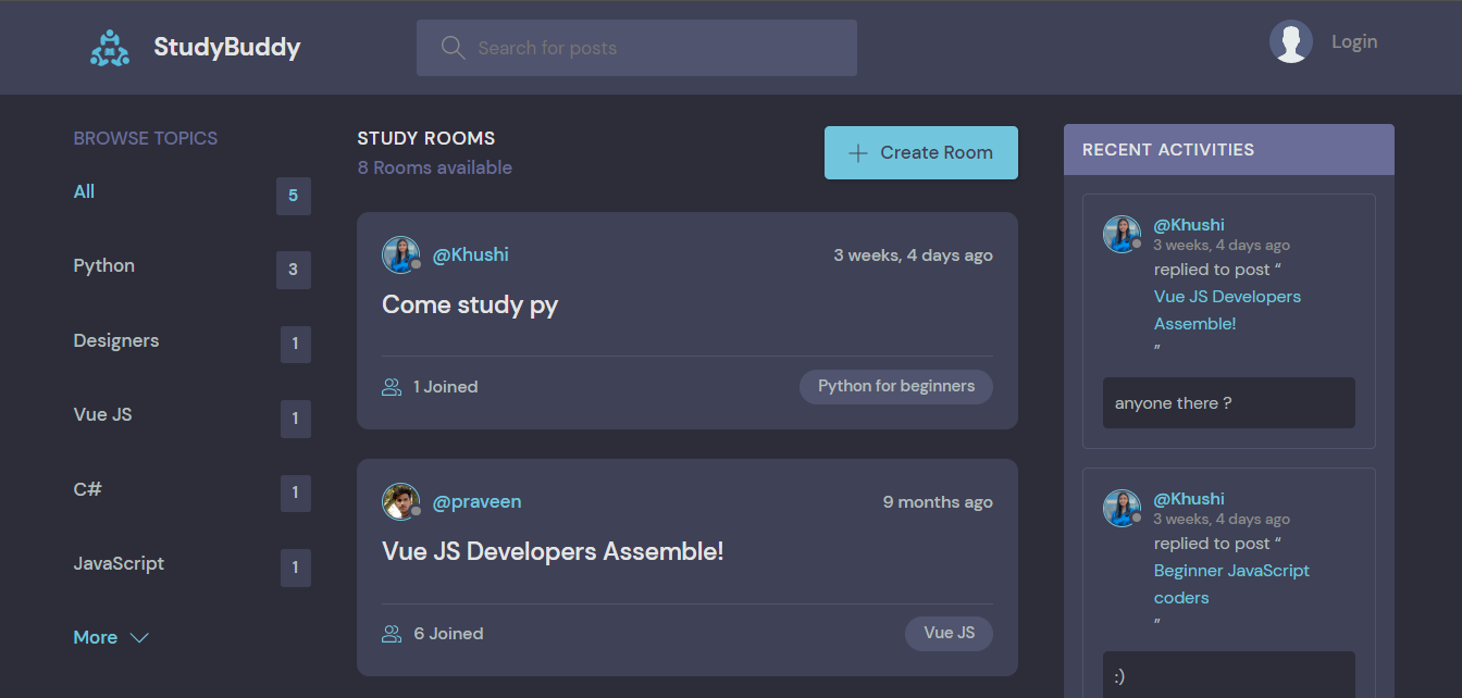 GitHub - Khushi-Singh-Git/StudyBuddy: StudyBuddy is a website where one ...