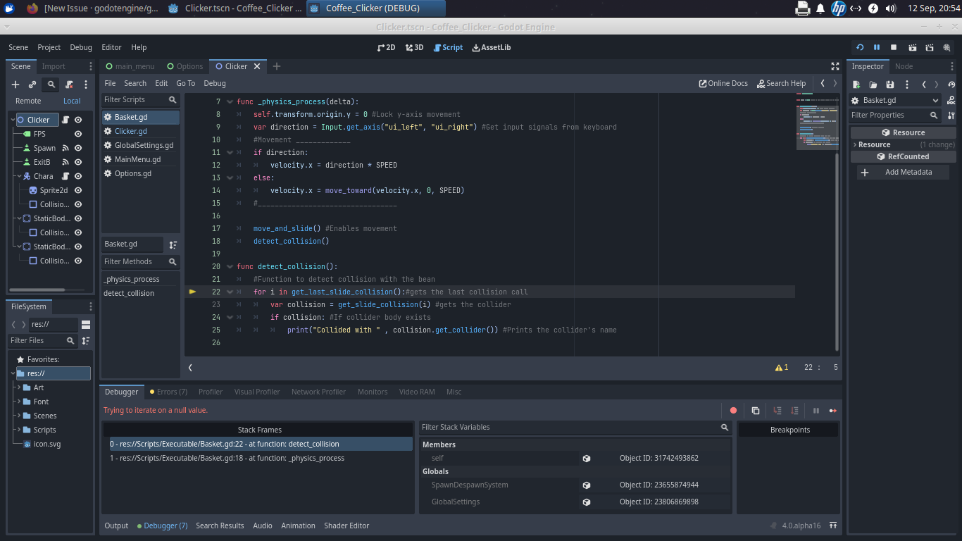 Gdscript 20 Trying To Iterate On A Null Value · Issue 65710 · Godotenginegodot · Github