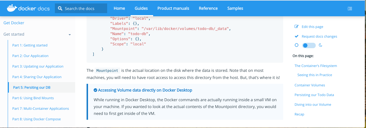 Rename Title In Docker Get Started Title Says Persiting Our Db Instead Of Persisting Our Db