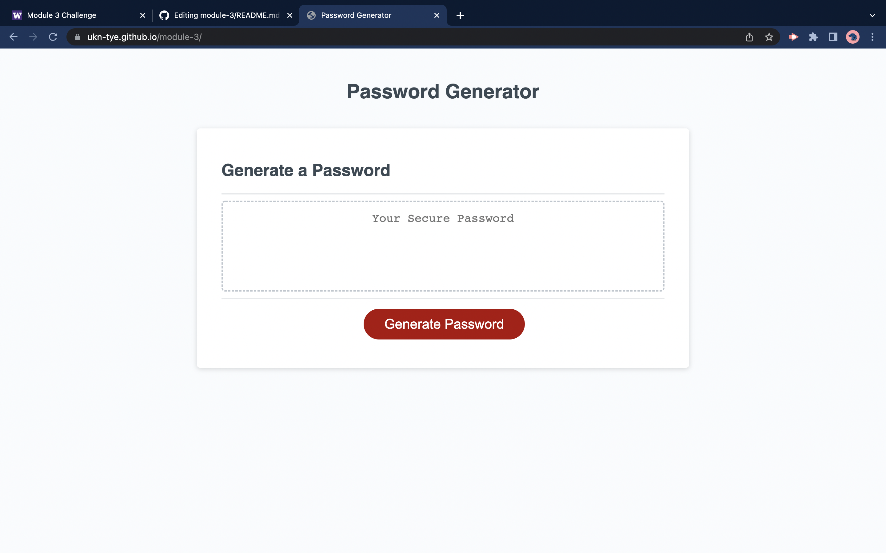 GitHub - ukn-tye/module-3: Module 3 password generator