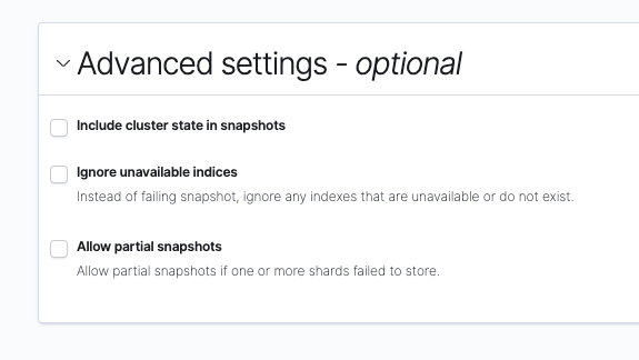 [BUG] Inconsistent default for snapshot "include cluster state" · Issue #460 · opensearch ...