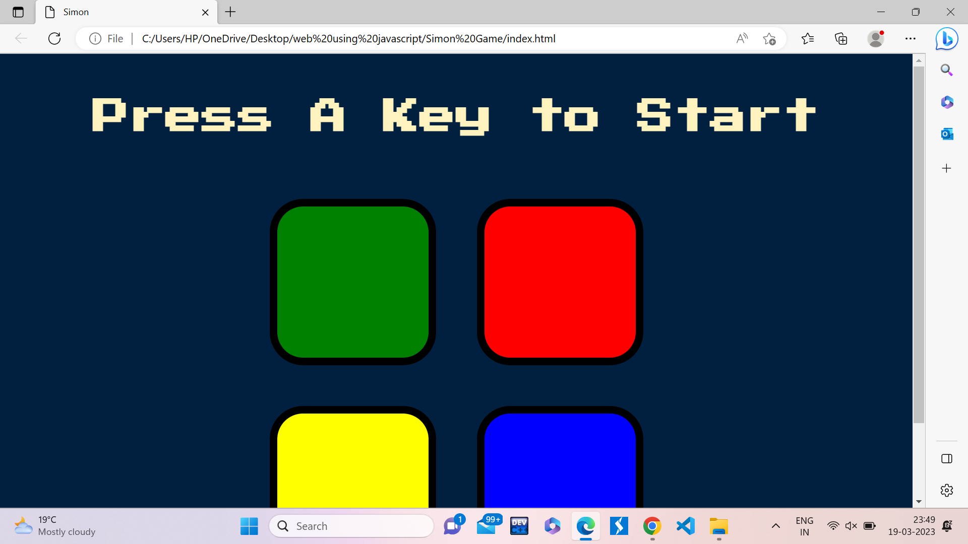 GitHub - ishanbatra09/Simmon-game: I built this website using html ...