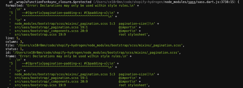 Bootstrap + Vite Error: Declarations may only be used within style rules. · twbs · Discussion ...