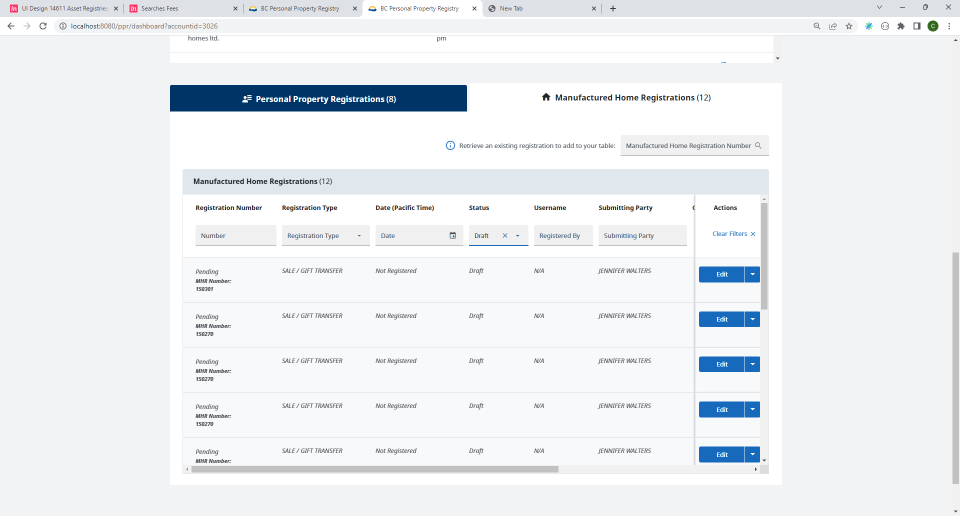 14329-14334 add view filter options by ChasBoucher · Pull Request #1119 · bcgov/ppr · GitHub