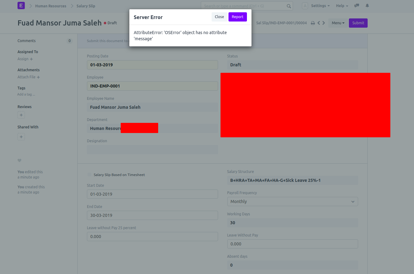 Salary Slip submit error · Issue #19742 · frappe/erpnext · GitHub