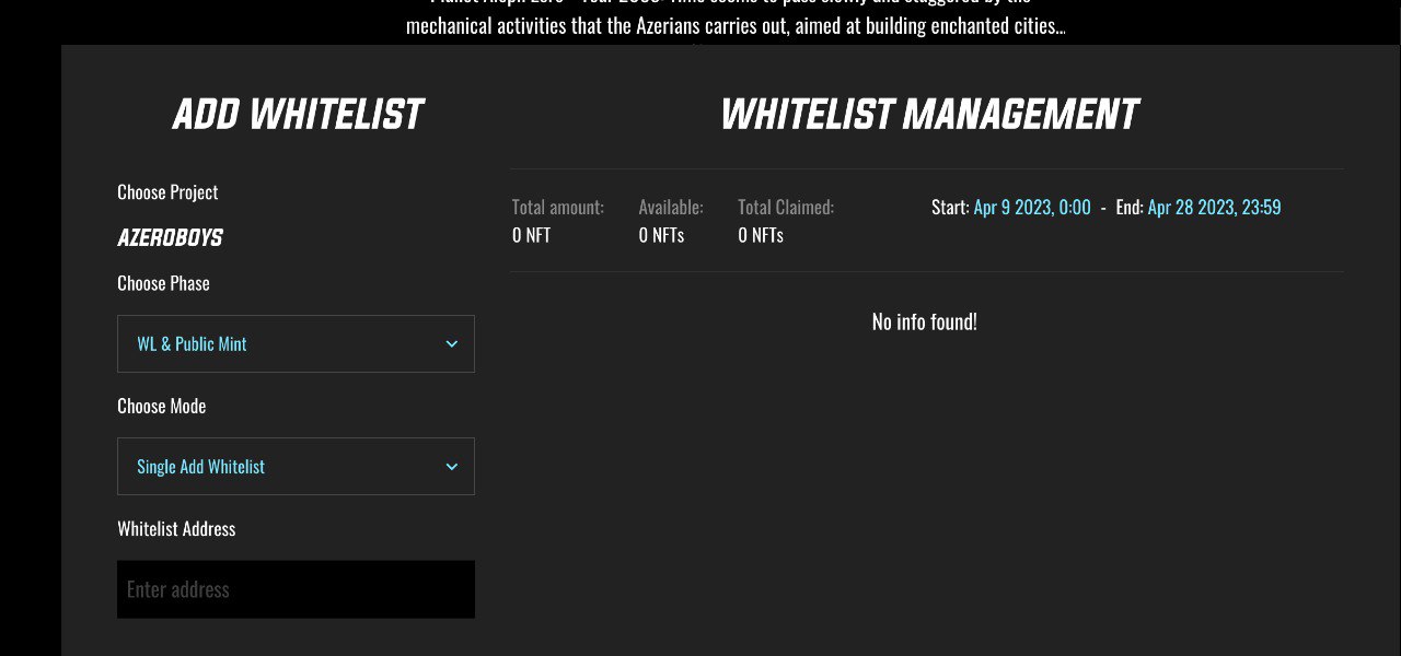 Mainnet: Azero Boys xoá phase 1, nhưng whitelist vẫn còn phase 1 · Issue #308 · ArtZero-io ...