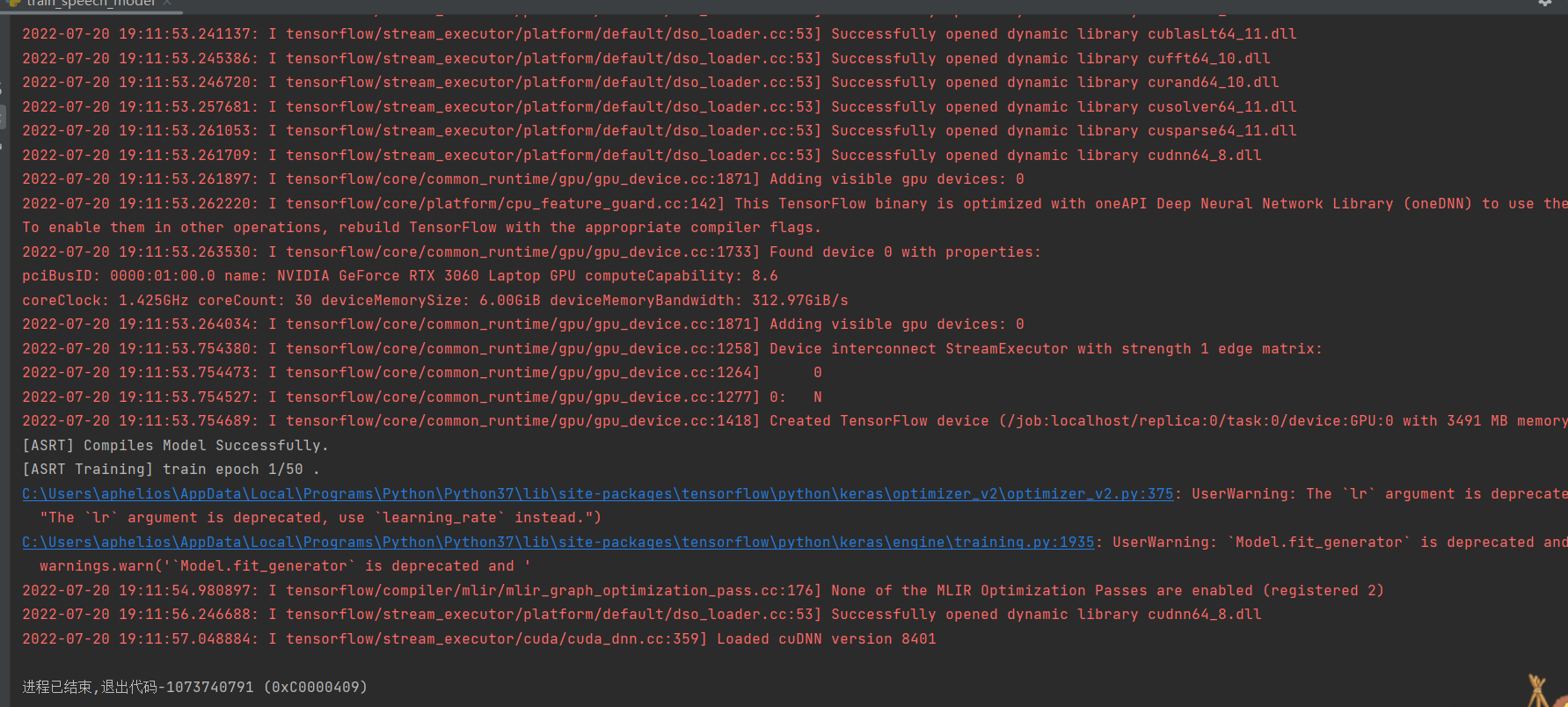 作者你好 我换成了3060显卡还是一样的问题是怎么回事 · Issue #295 · nl8590687/ASRT_SpeechRecognition · GitHub