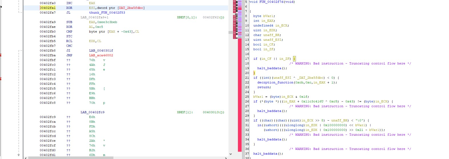 Disassemble a Small Segment of a 32 bit binary to 64 bitness due to ...