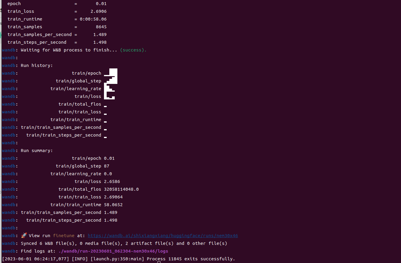 [BUG]在跑./scripts/run_finetune.sh的时候成功了，但是显示出如下内容，请问这个显示是告诉我什么的 · Issue #437 · OptimalScale ...