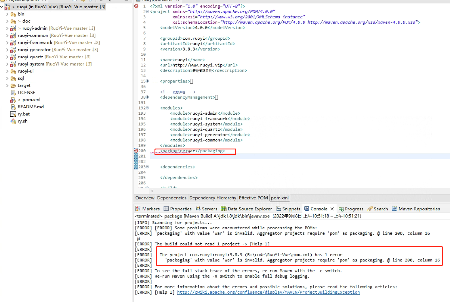 war包无法按文档打包 · Issue #94 · yangzongzhuan/RuoYi-Vue3 · GitHub