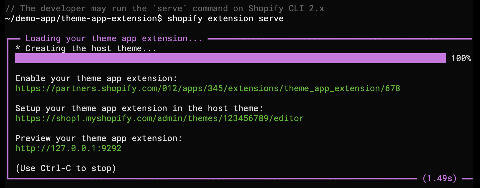 [Enhancement] TAE: Show `extension serve` message following document prototype · Issue #2538 ...