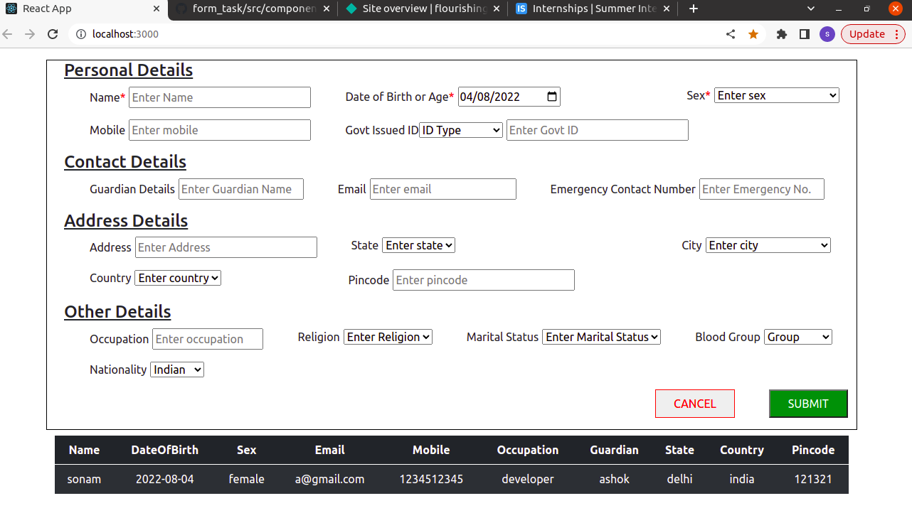 GitHub - newsonam/form_task