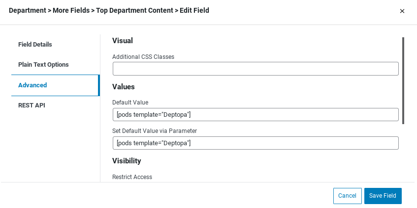 Default Value Not Working · Issue #6538 · pods-framework/pods · GitHub