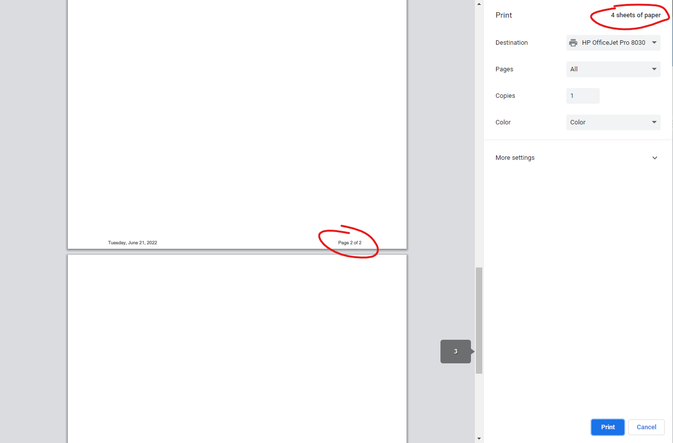 Print Preview Displaying Extra Blank Pages In Chrome And Edge But Not