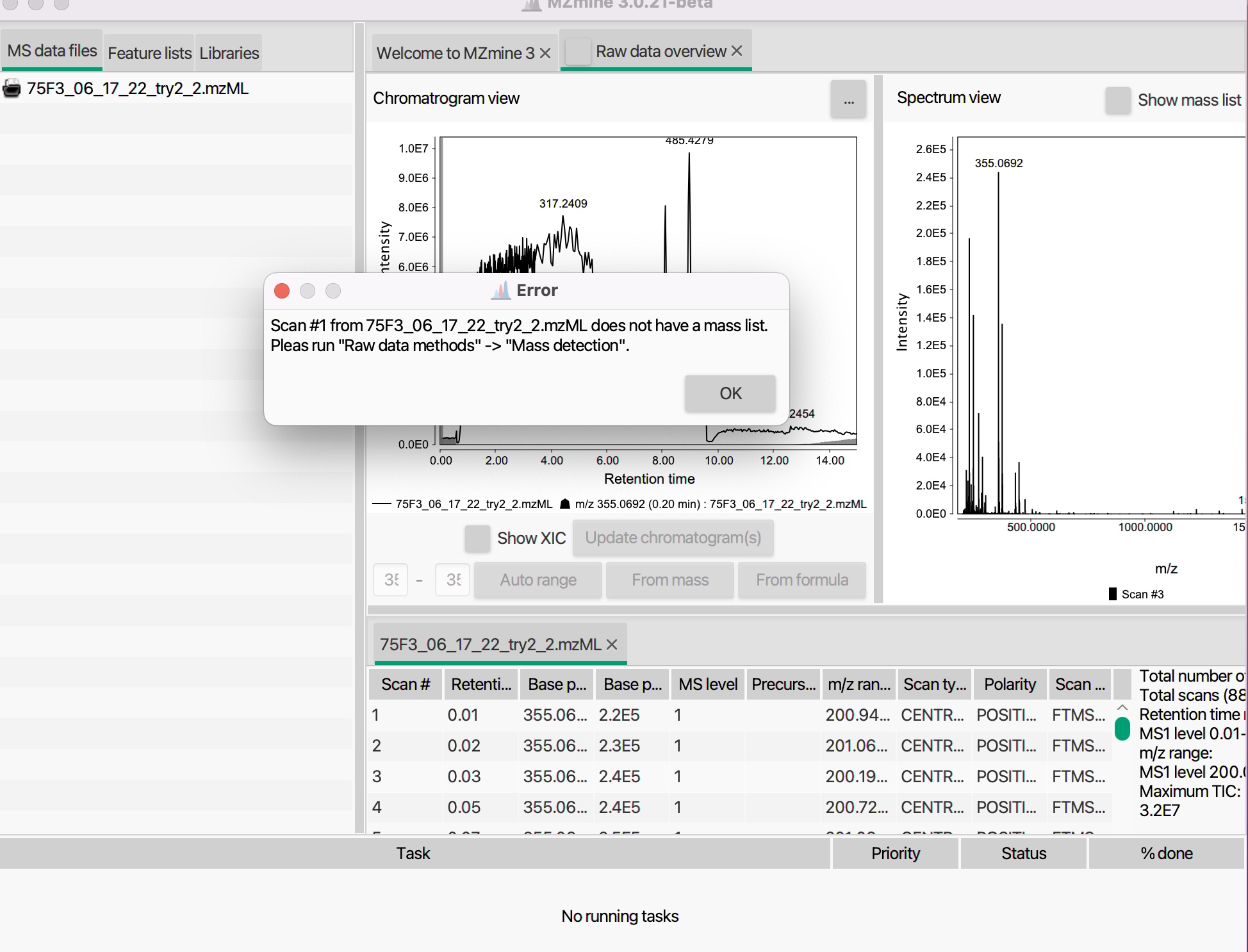 Mass List Error · Issue #745 · mzmine/mzmine · GitHub