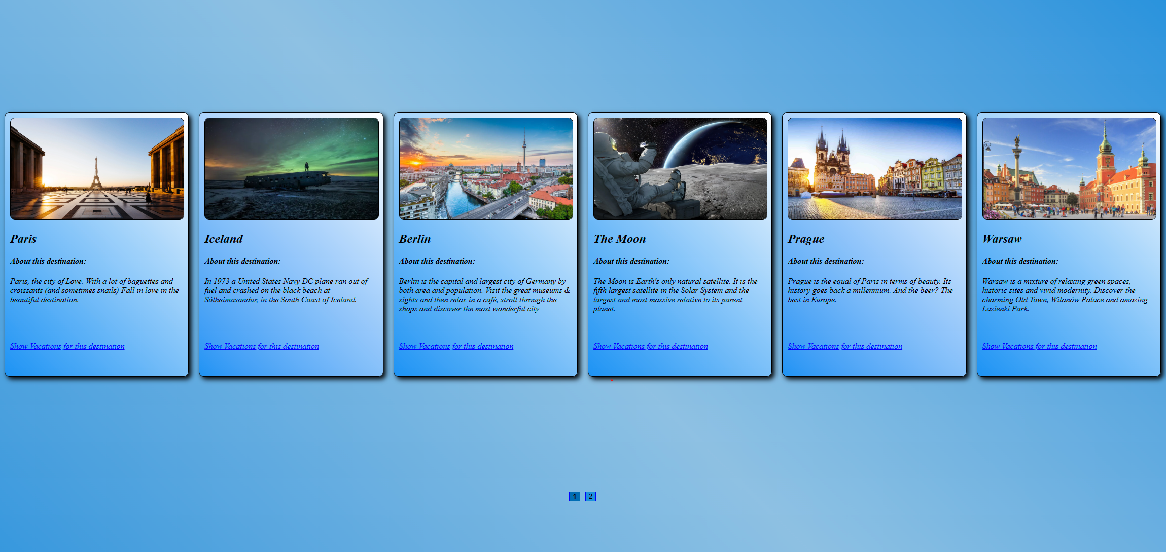GitHub - GalVitrak/Travel-Planner: A Travel Planning project with several destinations and ...