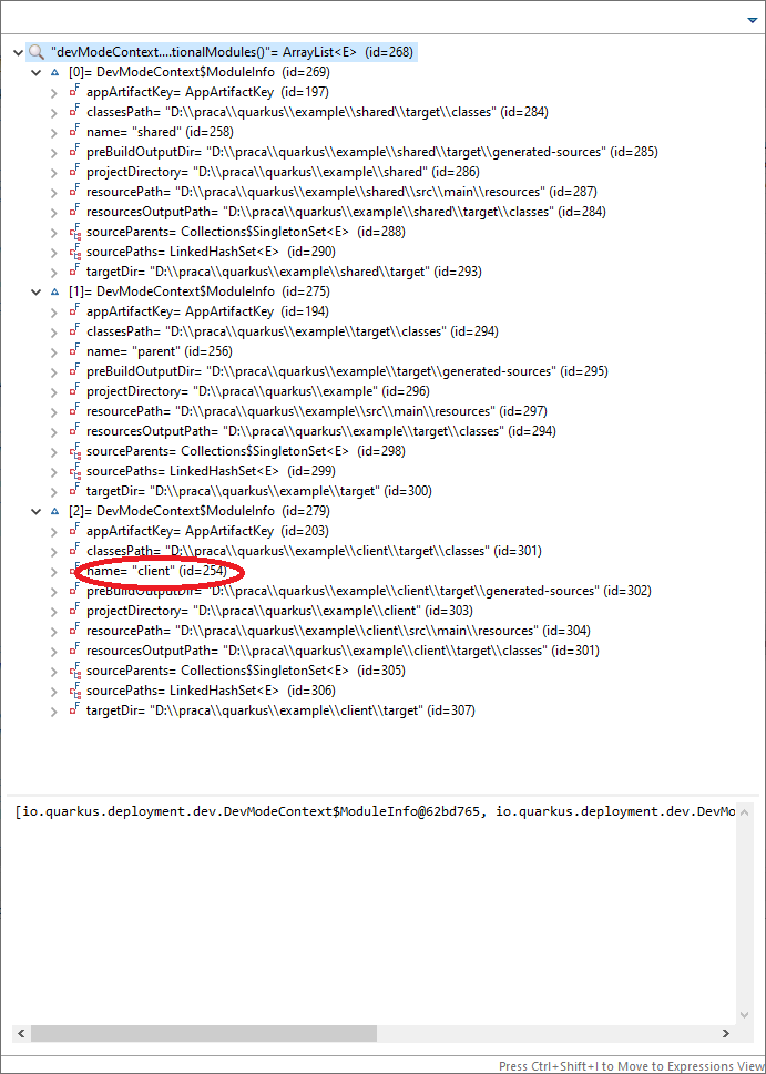 Multi module project with quarkus main, restarts on change in not dependent project · Issue ...