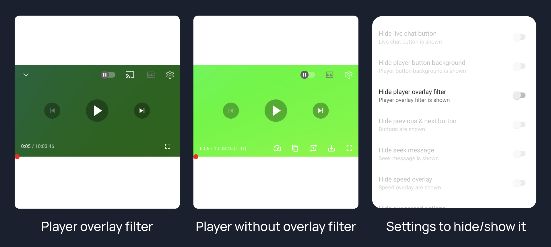 Hide player double tap overlay filter · Issue #2719 · ReVanced/revanced-patches · GitHub
