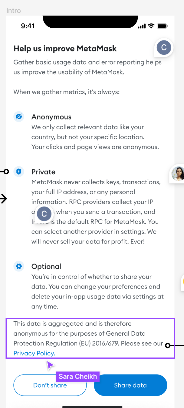 Update copy on metametrics opt-in screen so that users know they are opting out of error ...