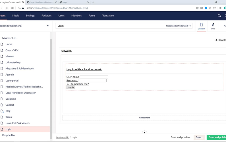 Login And Registration Do Not Show Textboxes In The Richtext Editor When Entered Via Macros