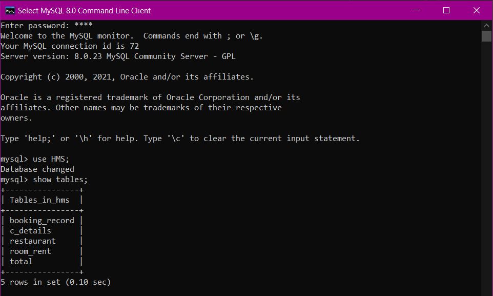 GitHub - Rohan-San/Hotel-Management-System: A school group project to implement MySQL ...