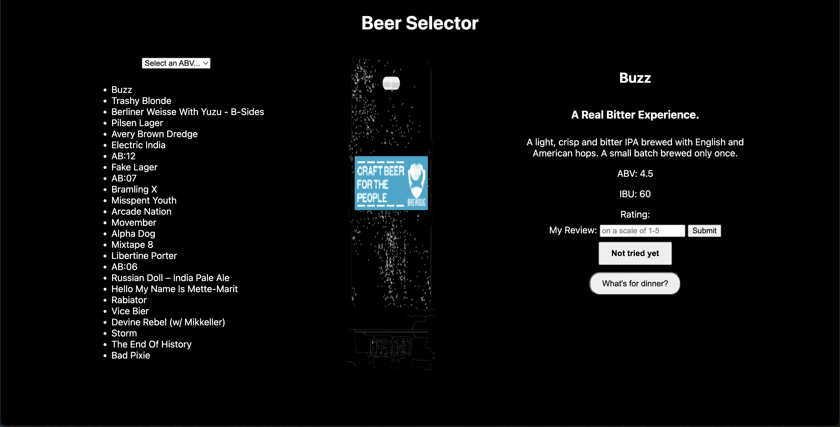 GitHub - elilogbro/Beer-Selector-Project