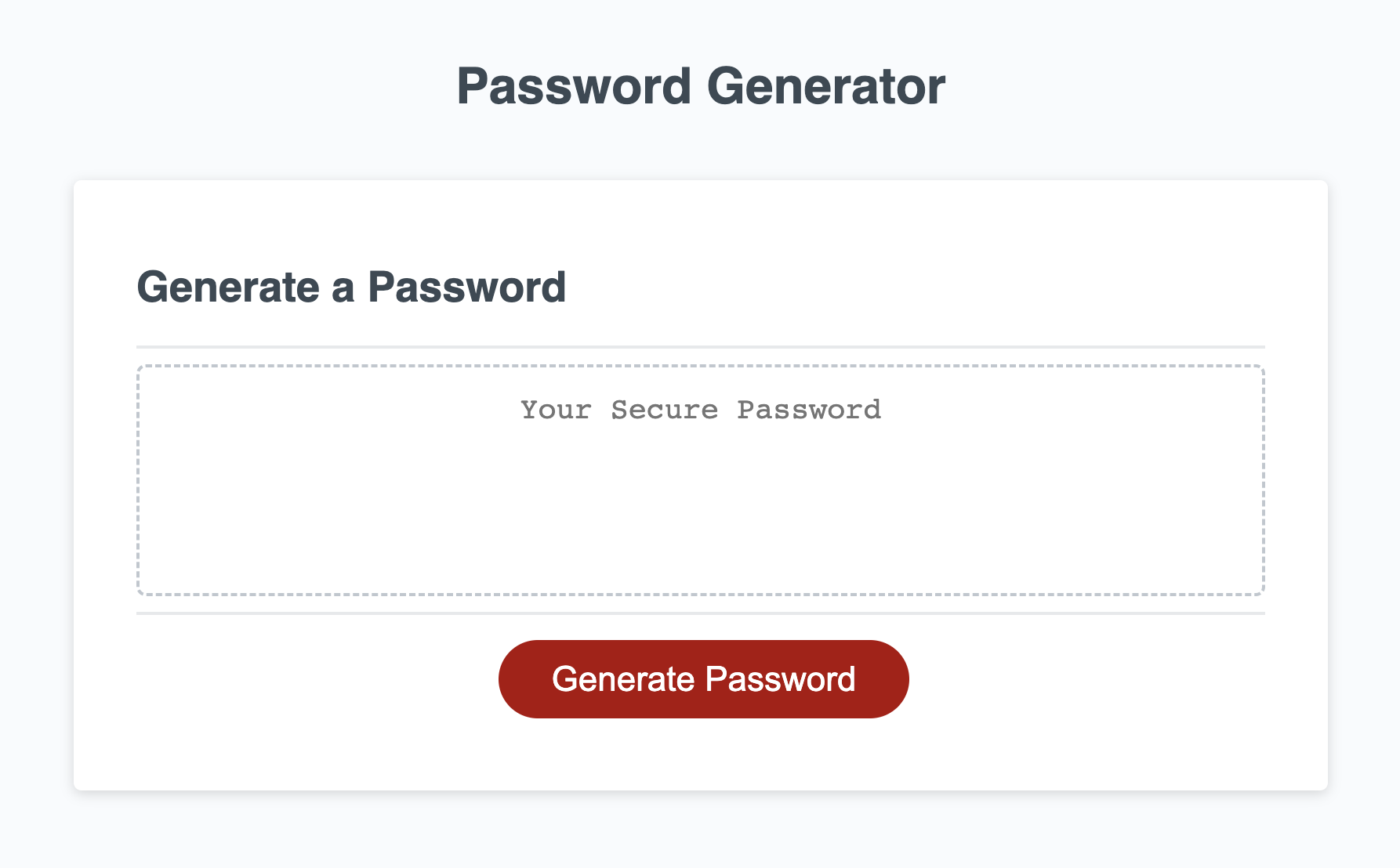 Github Tmortara Javascript Password Generator Challenge Week 3