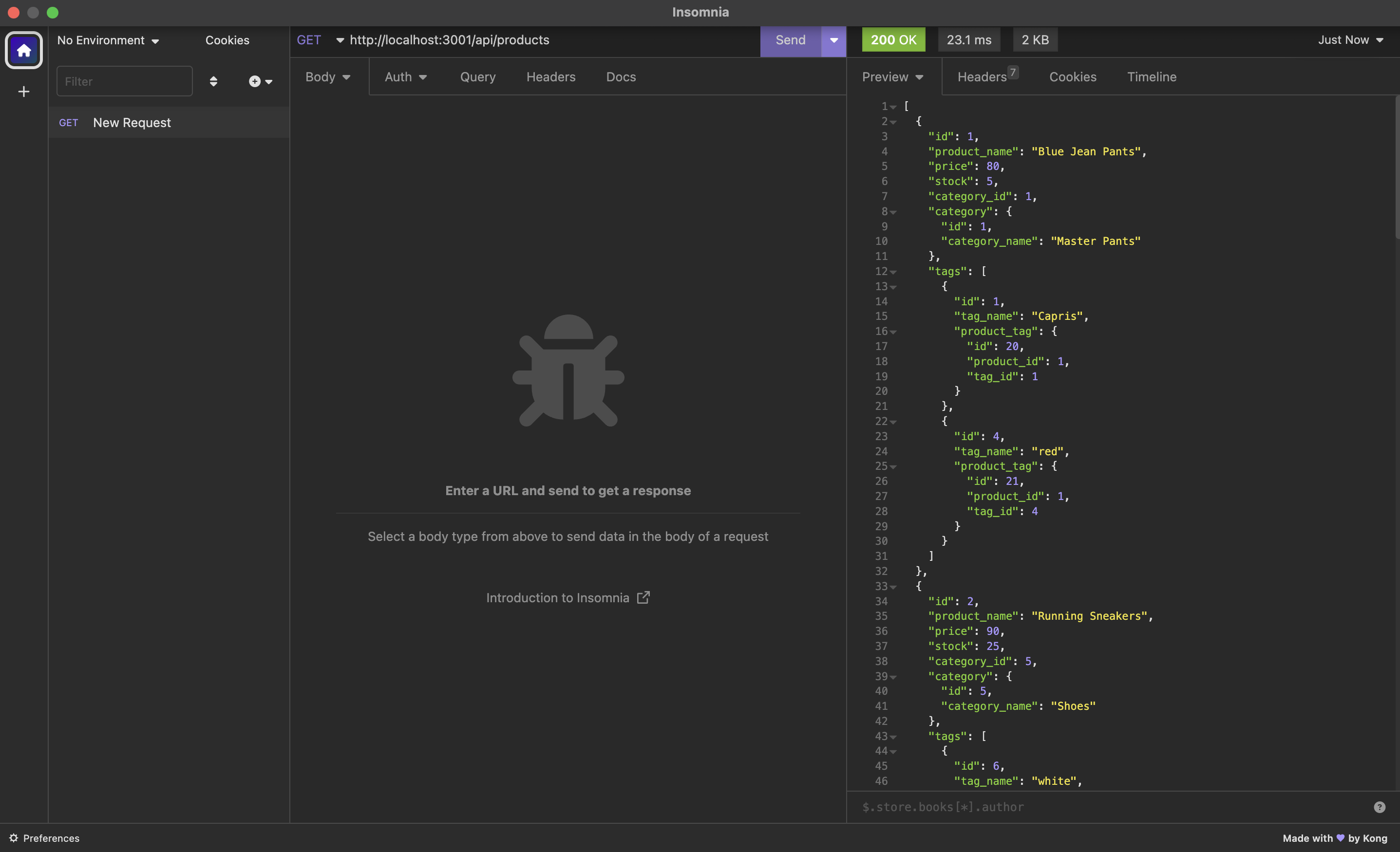 GitHub - TMortara/E-Commerce-Back-End