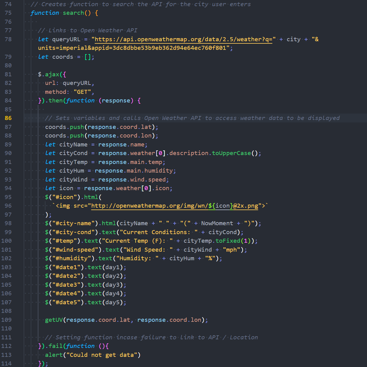 GitHub - SalmanDanesh93/Weather-Dashboard