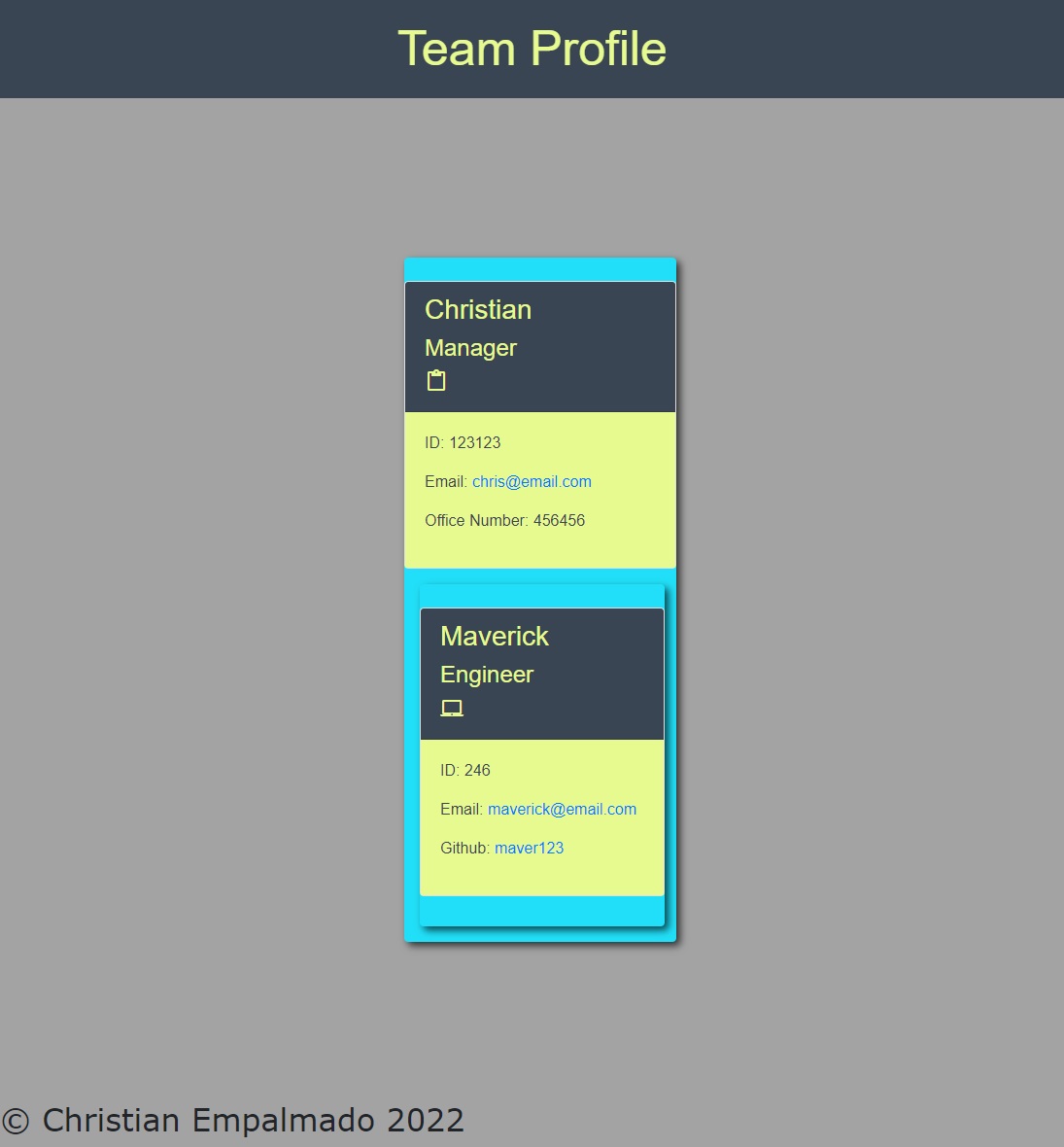 GitHub - cmempalmado/10-Team-Profile-Generator