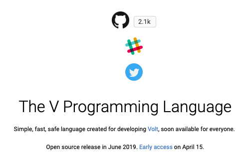 GitHub, Slack, Twitter, Reddit icons misplaced · Issue #91 · vlang/v · GitHub