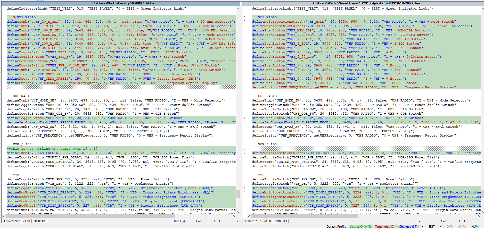 M2000C Radio panel · Issue #45 · DCS-Skunkworks/DCSFlightpanels · GitHub