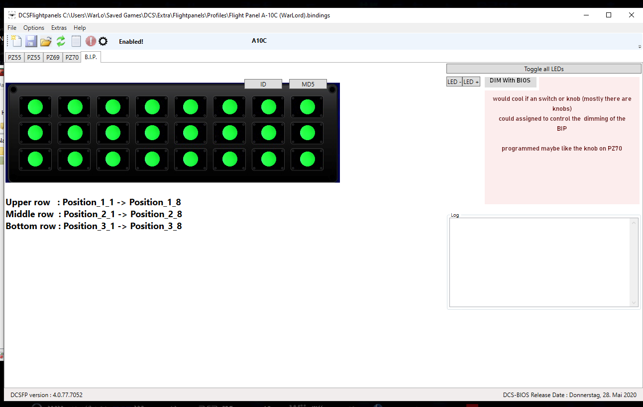 [Feature Request] Dimming of BIP via DCS BIOS · Issue #92 · DCS-Skunkworks/DCSFlightpanels · GitHub