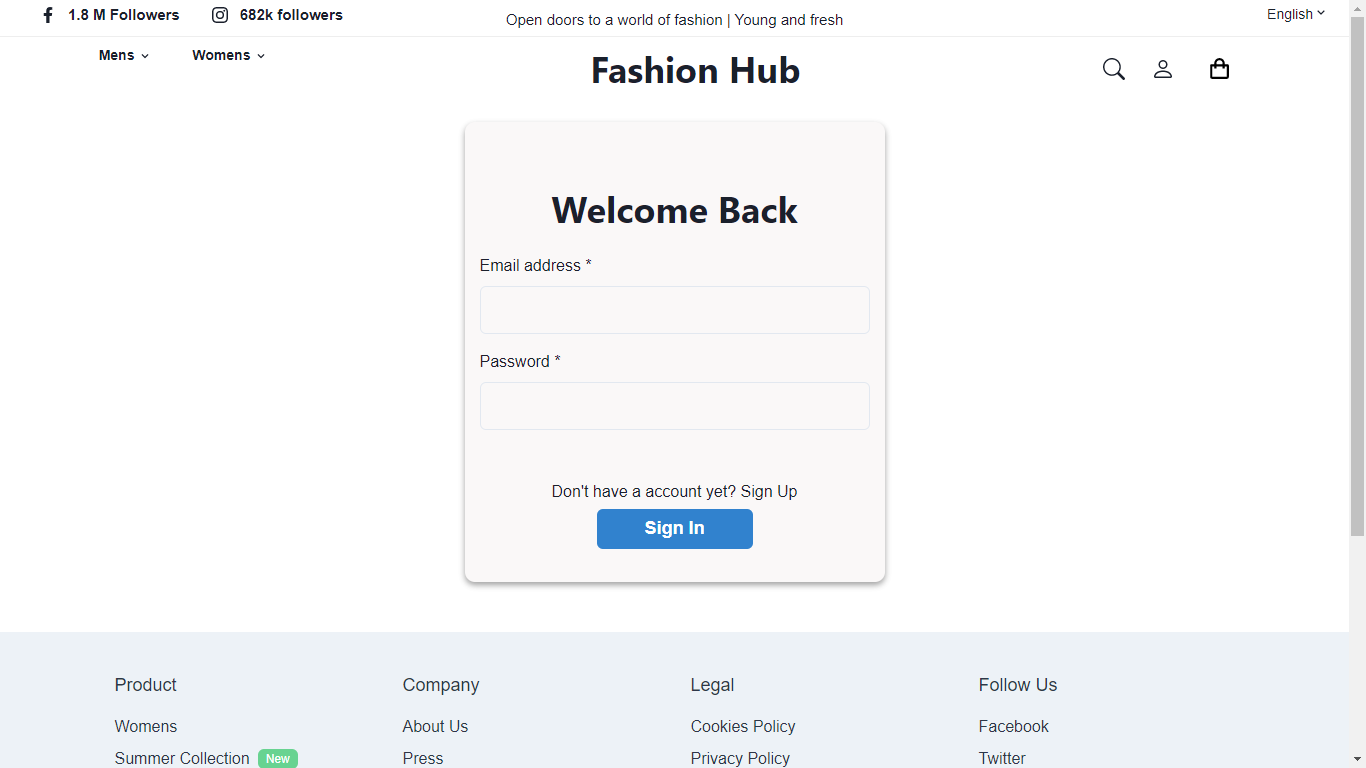GitHub - Anish-Jha/Fashion-Hub: It is an React application designed to provide customers with a ...