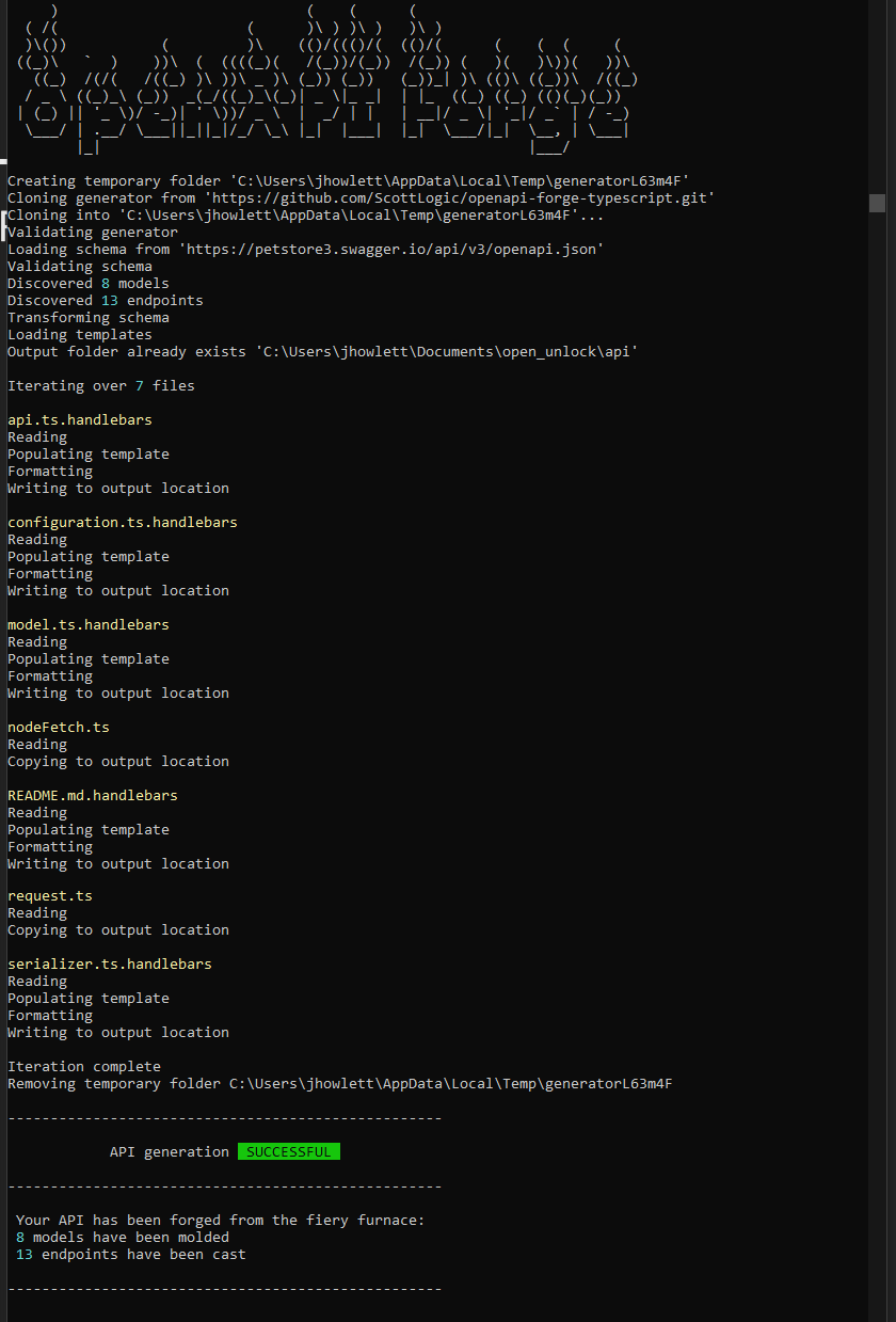 Report On Generation Progress · Issue 4 · Scottlogicopenapi Forge