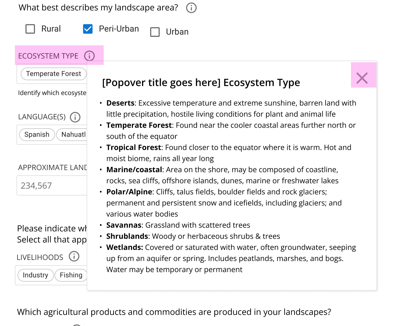 Landscape Profile Helper Text · Issue #612 · techmatters/terraso-web-client · GitHub