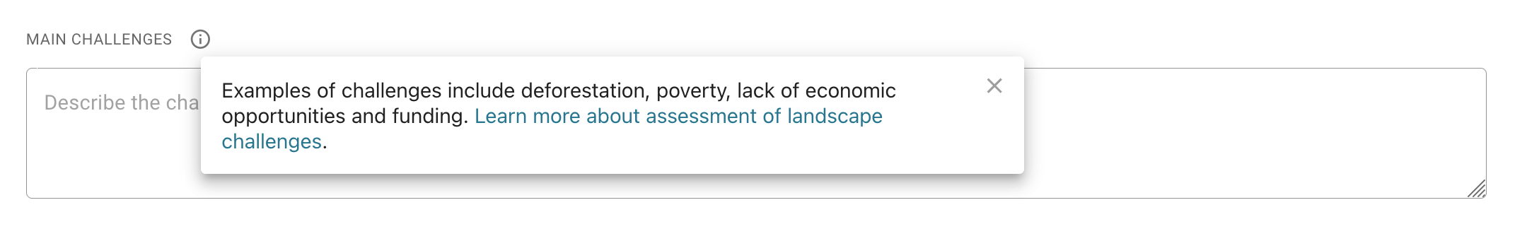 Insert new line in Landscape Strategy helper texts · Issue #650 ...