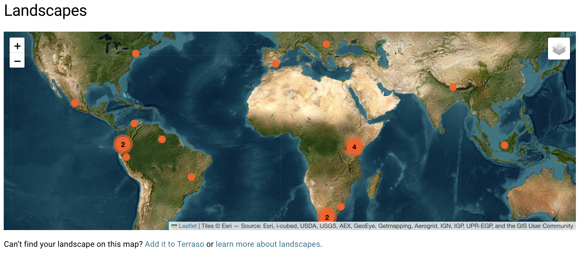 Landscapes Map on Terraso Website links to Staging Site, not Production ...
