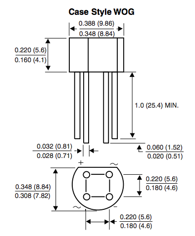 incorrect pinout for Diode_Bridge:W005G · Issue #1440 · KiCad/kicad-symbols · GitHub